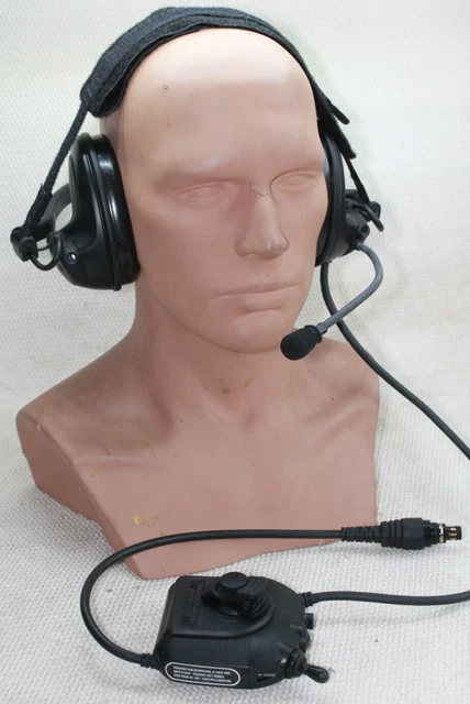 ORGI. US ARMY Headset-Microphone H-387/VRC NSN 5965-01-551-7393 ...