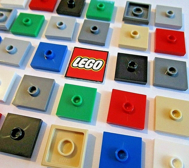 LEGO 2X2 TILE Bricks with Centre Stud (Packs of 8) - Choose Colour ...
