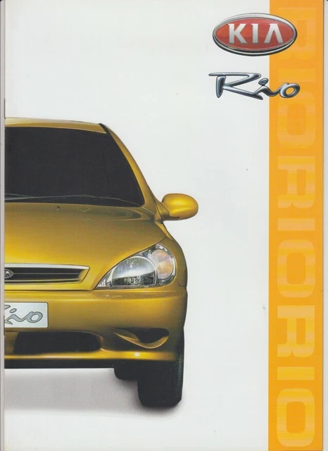 2002 KIA RIO HATCH & SEDAN 1st Gen DC Australian 8p Brochure & 2p Spec ...