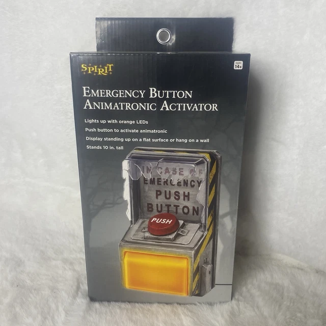 SPIRIT HALLOWEEN EMERGENCY Button Animatronic Activator Switch ISE 2025 ...