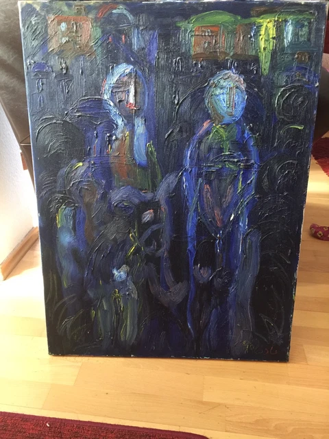 ABSTRAKT,HANDGEMALT ÖLGEMÄLDE AUF leinwand, 60x80cm EUR 150,00 - PicClick DE