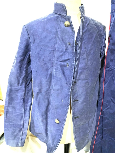 ANCIEN UNIFORME DE Pompier Militaire en Bleu de Travail année 1900/40 ...