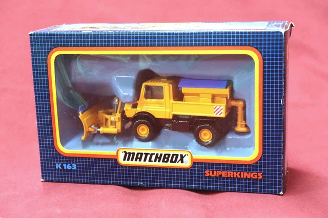 MATCHBOX SUPERKINGS K163 Mercedes Benz Unimog U120/425 snow plough ...