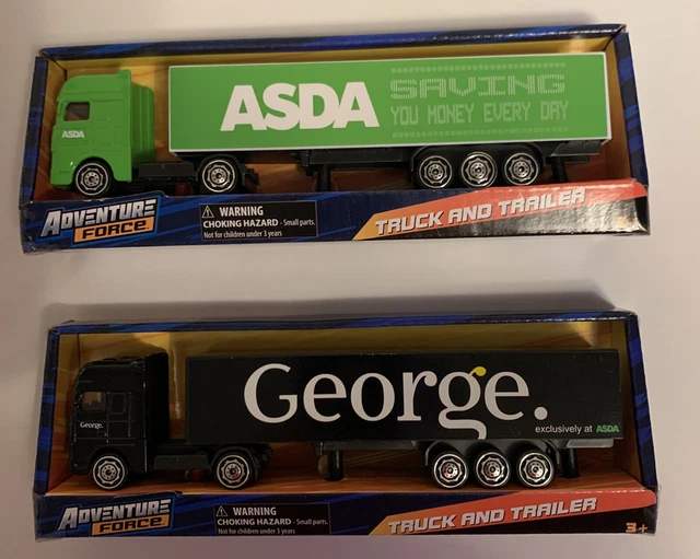 ADVENTURE FORCE ASDA & George Model Trucks HGV Lorrys & Trailer 1:87 ...