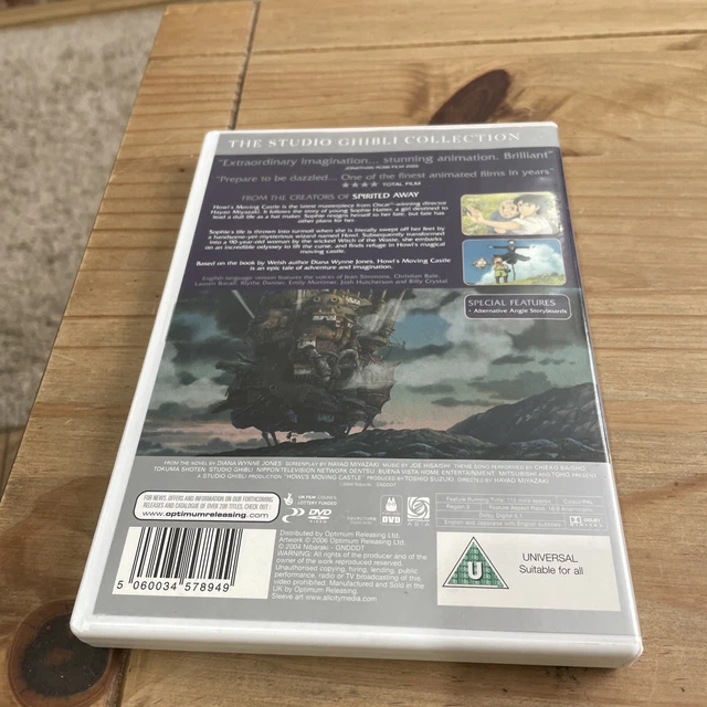 HOWL’S MOVING CASTLE Dvd Studio Ghibli Vg Condition £4.99 - PicClick UK