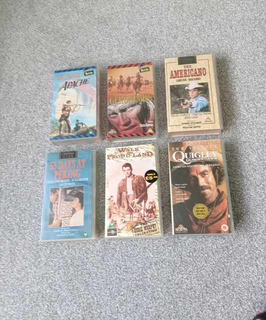COLLECTION OF 6 Western Movies VHS Video Tapes Bundle Vintage £9.95 ...