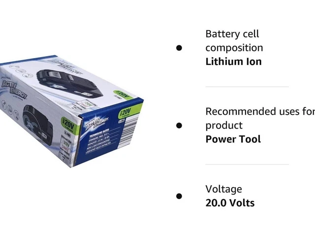 FERREX ACTIV ENERGY 20V 2Ah Universal Battery Li-Ion For Ferrex 20v ...