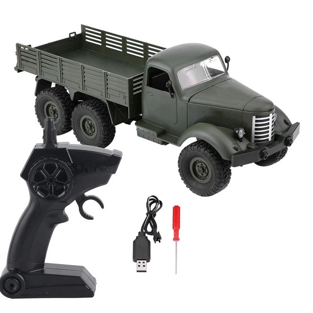 (GREEN)1/16 MODEL REMOTE Control Six Wheel Drive Military Truck RC Toy ...
