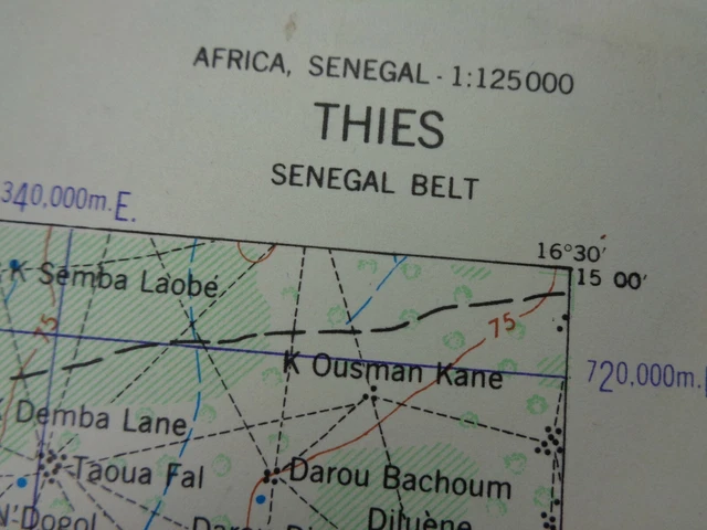 WW2 US ARMY Map of SENEGAL entitled "THIES" (WAR & NAVY Department) £24 ...