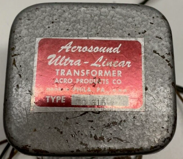 ACROSOUND ULTRA-LINEAR TYPE- TO 315 Output Transformer £94.28 - PicClick UK