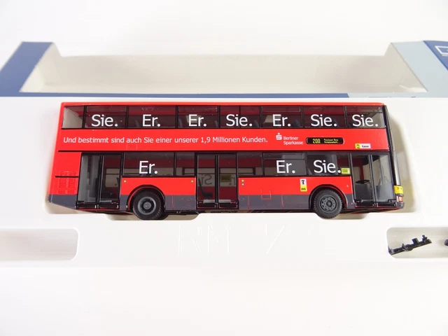 RIETZE 67507 BVG MAN DN95 Doppeldeckerbus Berliner Sparkasse 1:87 H0 ...