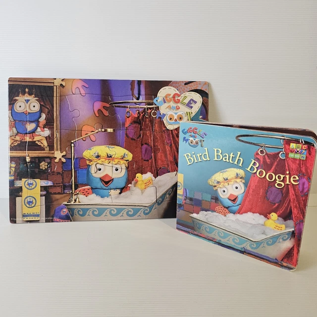 GIGGLE AND HOOT TV Show Bird Bath Boogie Book & Puzzle Jimmy Giggle ...