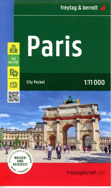 Paris Stadtplan 1 11 000 Freytag And Berndt Land Karte Deutsch