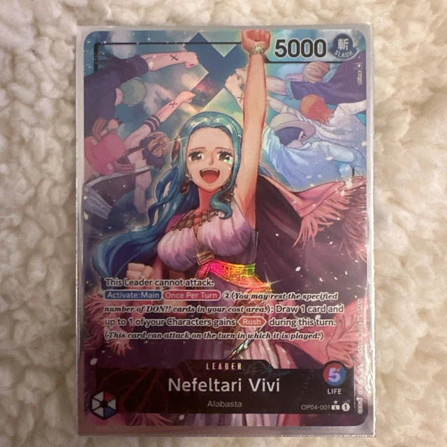 ONE PIECE TCG Nefeltari Vivi OP04-001 Kingdoms of Intrigue EN Alt Art ...