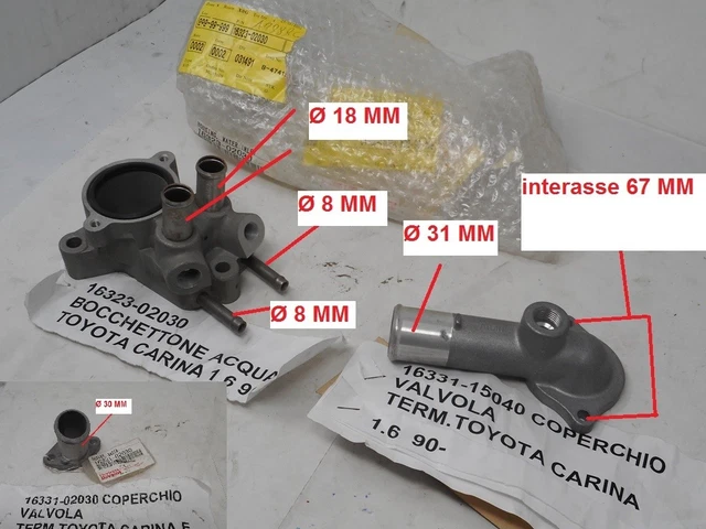 SET EMBOUT EAU Bride D’Aspiration Thermostatique Moteur TOYOTA Carina E ...