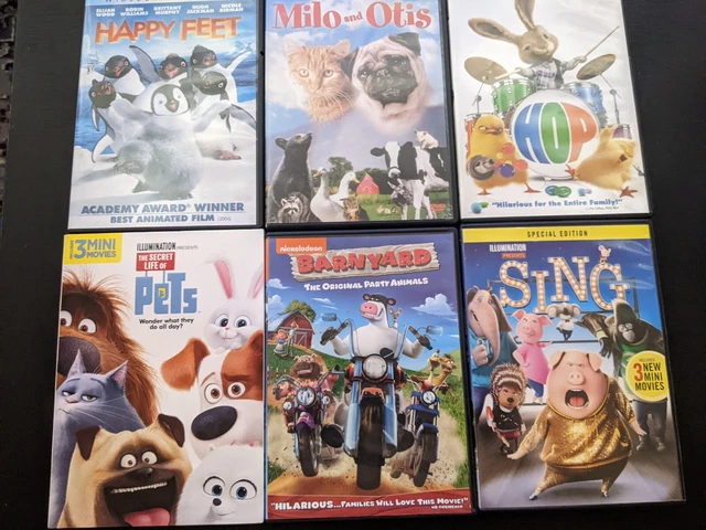 LOT.6 CHILDRENS DVD Movies.hop,Sing,Barnyard,Secret Life Of Pets,Happy ...