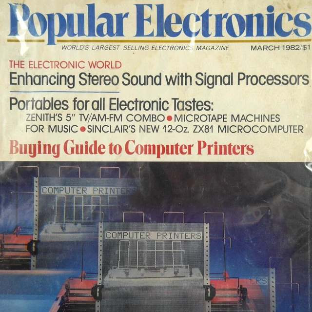 POPULAR ELECTRONICS MARCH 1982 Back Issue Vintage Magazine Computer ...