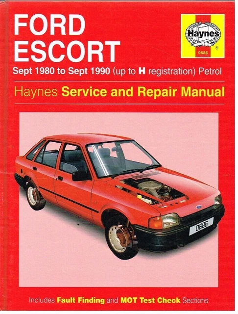 FORD ESCORT MK3 MK4 INCL XR3 XR3i RS TURBO CABRIO VAN '80-90 REPAIR ...
