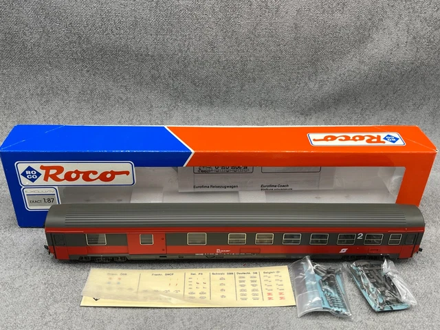 H0 ROCO PERSONENWAGEN der ÖBB 2. Kl. + Gepäckabteil exact 1:87 KKK ...