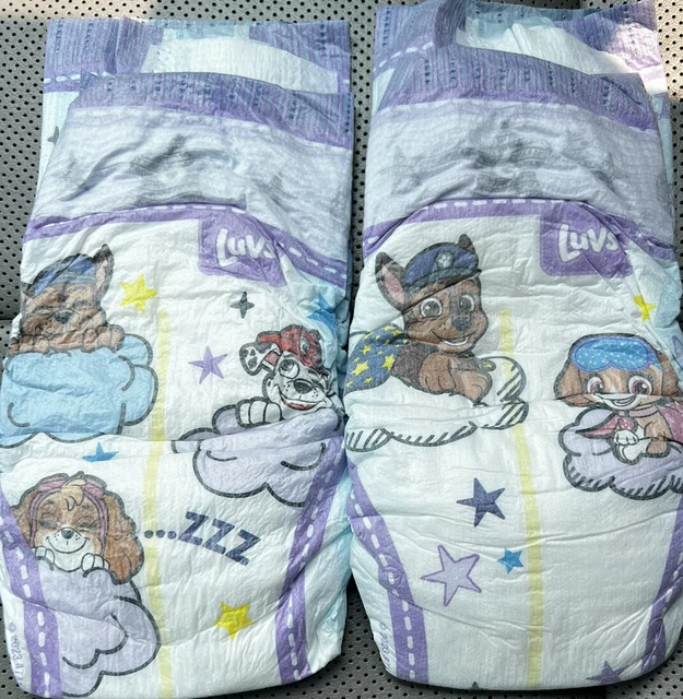 New Paw Patrol Luvs Overnights Size 6 Sample Of Six 6 Diapers £4
