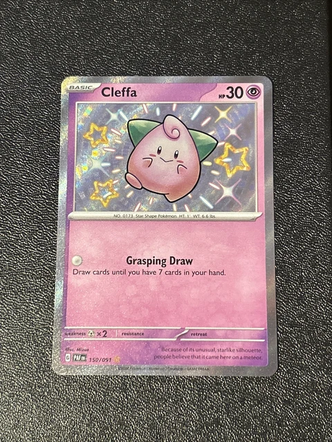 POKÉMON TCG CLEFFA Scarlet & Violet: Paldean Fates 150/091 Holo Shiny ...