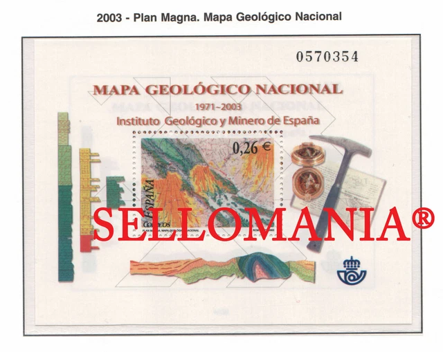 2003 PLAN MAGNA Mapa Geologico Geological Map Maps Mapas 4036 ** Mnh ...