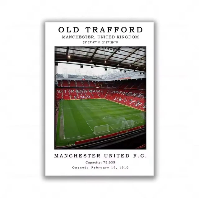 MANCHESTER UNITED OLD Trafford Poster £19.19 - PicClick UK