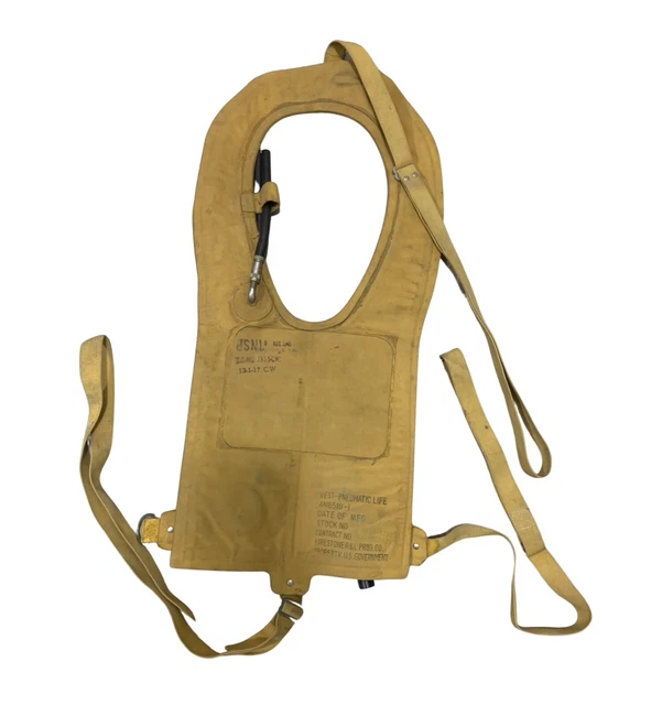 WW2 AIR FORCE Army Pilot B4 Life Preserver Vest Mae West Dated August ...