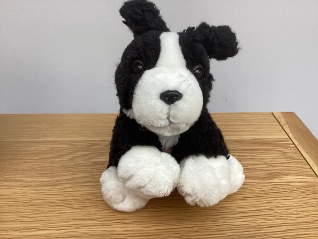 KEEL TOYS BORDER Collie Black White Dog Soft Plush Toy 8” Simply Soft ...