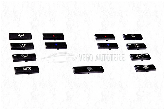 KOMPLETT KLIMABEDIENTEIL SCHALTER Knopf Set 13 Tasten 64116915812 ...