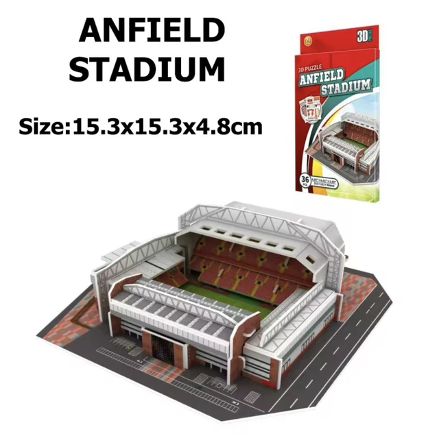 LIVERPOOL FC ANFIELD 3D Self Assembly Mini Football Stadium Jigsaw ...