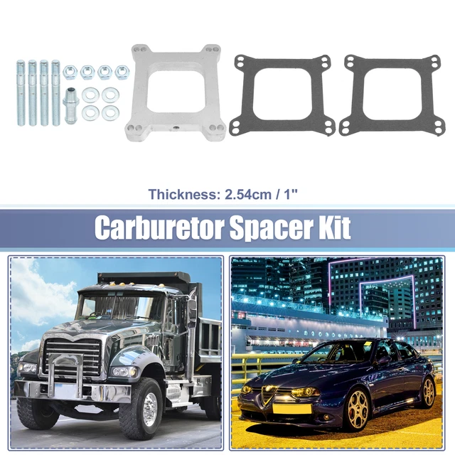 1&HOCHWERTIGER ALUMINIUMLEGIERUNG VERGASER-ABSTANDSHALTER-KIT mit 3/8 ...