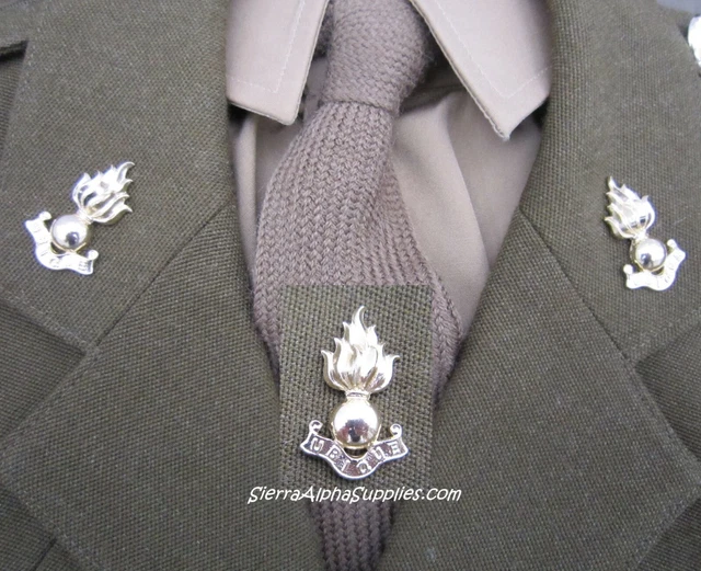 UK BRITISH ARMY Surplus Royal Engineers Ubique Collar Badges, RE, FAD ...