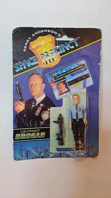 VINTAGE GERRY ANDERSONS Space Precinct 2040 Brogan Action Figure & Gun ...