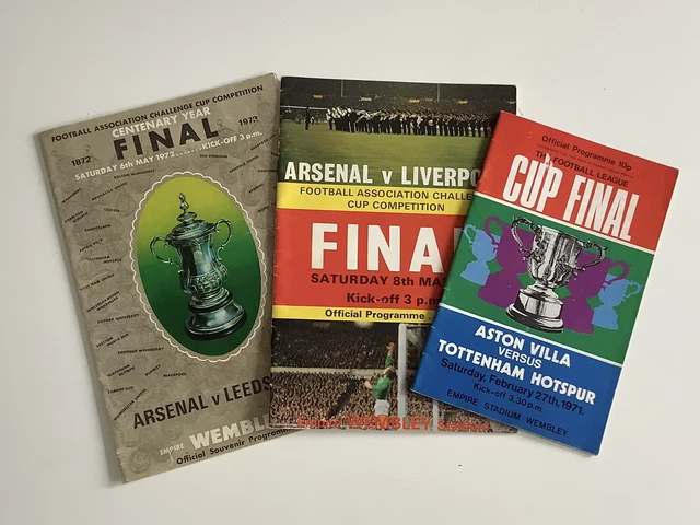 CUP FINAL PROGRAMMES - FA Cup & League Cup Final all from the 1970’s ...