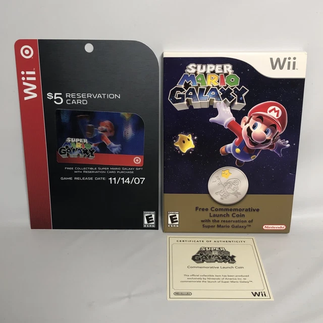 SUPER MARIO GALAXY (Nintendo Wii, 2007) Target Reservation Card ...