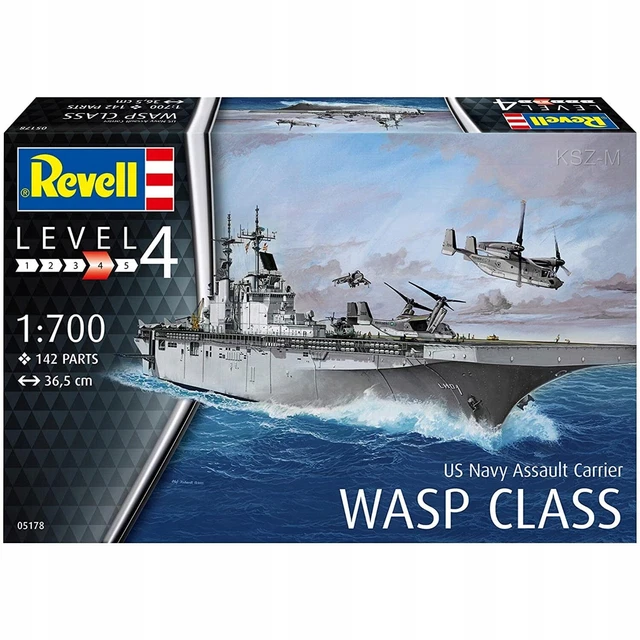 REVELL 05178 ASSAULT Carrier USS WASP CLASS SHIP SCALE 1/700 NEW EUR 25 ...