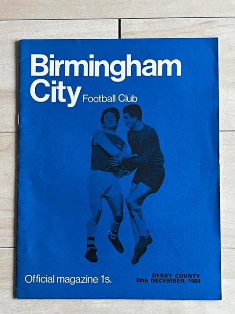 BIRMINGHAM CITY VS Derby County Football Programme 1968 £2.79 - PicClick UK