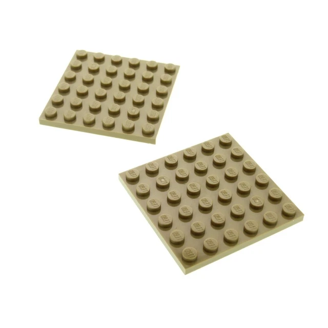 2X LEGO CONSTRUCCIÓN Placa 6x6 Básico Oscuro Beige Star Wars 79004 9450 ...