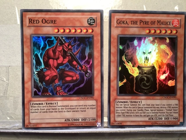 TWO ULTRA RARE CSOC | Red Ogre. & Goka, the Pyre of Malice | CSOC-EN096 ...