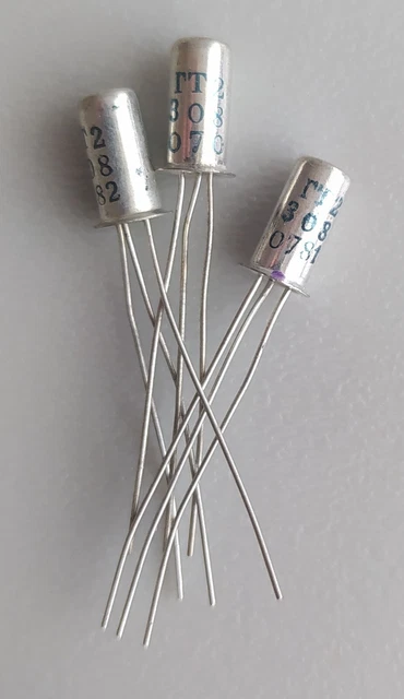 TRIO ABBINATO SFT308 (OC44N, 2N2614) transistor PNP germanio, Hfe 105 ...