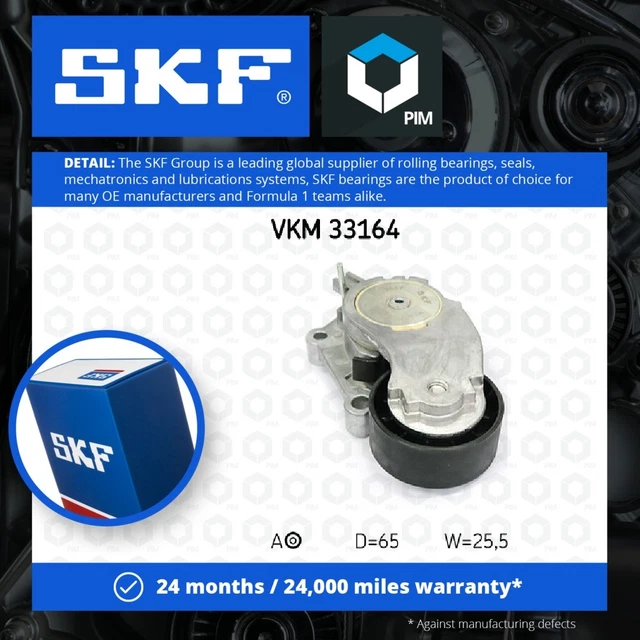 AUX BELT TENSIONER fits CITROEN Drive V-Ribbed SKF 1611425680 5751F9 ...