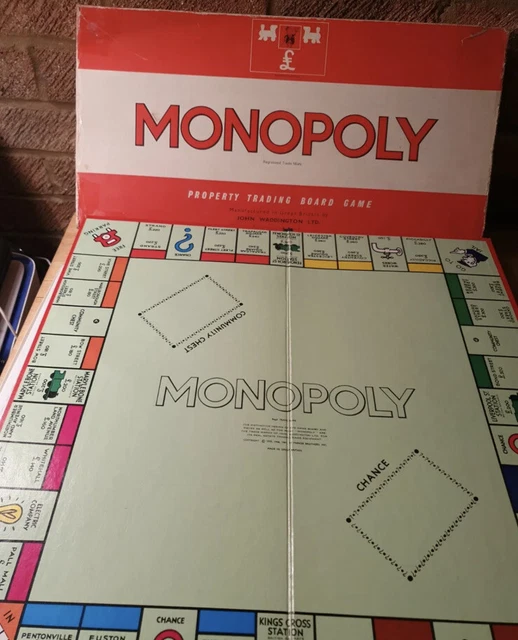 VINTAGE 1970S MONOPOLY BOARD GAME BY WADDINGTONS, £10.99 - PicClick UK