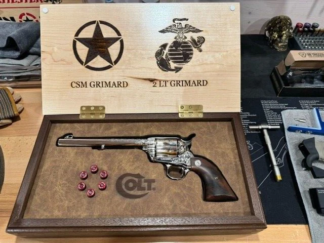 COLT PYTHON ANACONDA 1911 SAA Presentation Case, Peruvian Walnut and ...