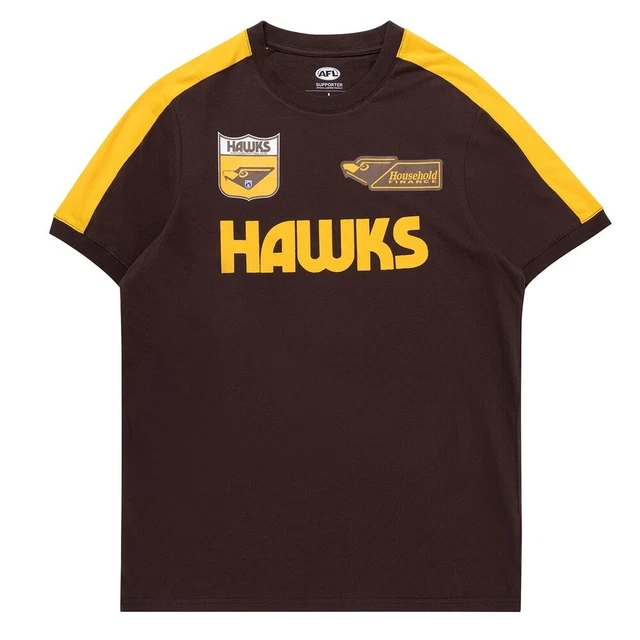 NEW HAWTHORN HAWKS Mens Throwback Logo T-Shirt $59.95 - PicClick AU