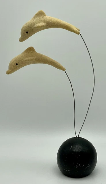 DOLPHIN KINETIC SCULPTURE Resort piece 6” X 5” £16.90 - PicClick UK