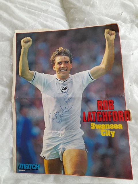 BOB LATCHFORD HAND SIGNED mag autograph Swansea City Birmingham City ...