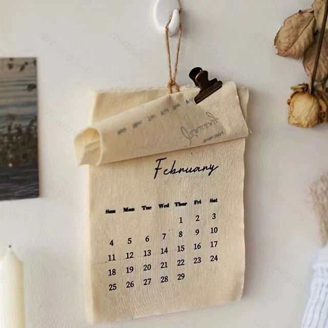 DIY FABRIC CALENDAR 2026 Cloth Calendar Fabric Hanging Calendar for ...