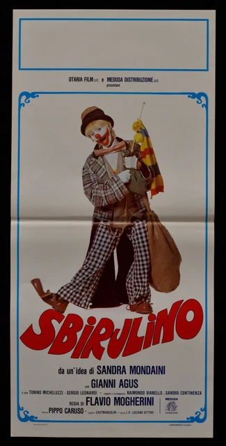 AFFICHE SBIRULINO SANDRA Mondaini Clown Cirque Agus B64 EUR 33,40 ...