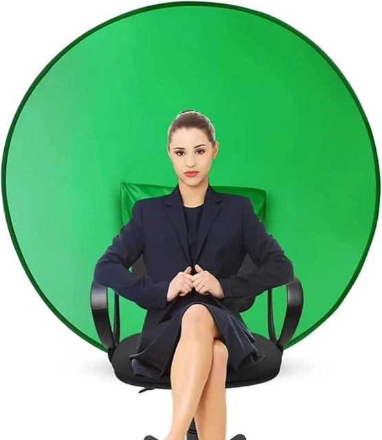 GREEN SCREEN BACKDROP, 142Cm Diameter round Green Chair Backdrop ...